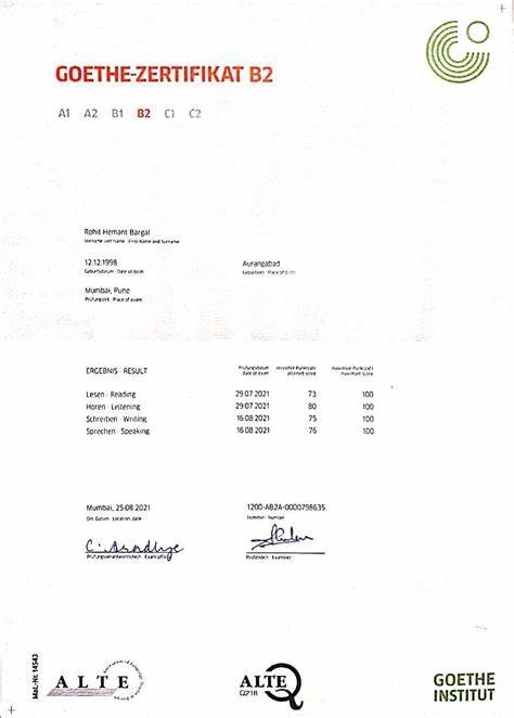 Obtain GOETHE Certificate Without Exam Online Easily - validdocument.org